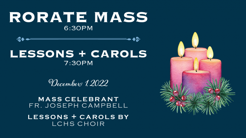 Rorate Mass & Lessons annd Carols | Lansing Catholic High School